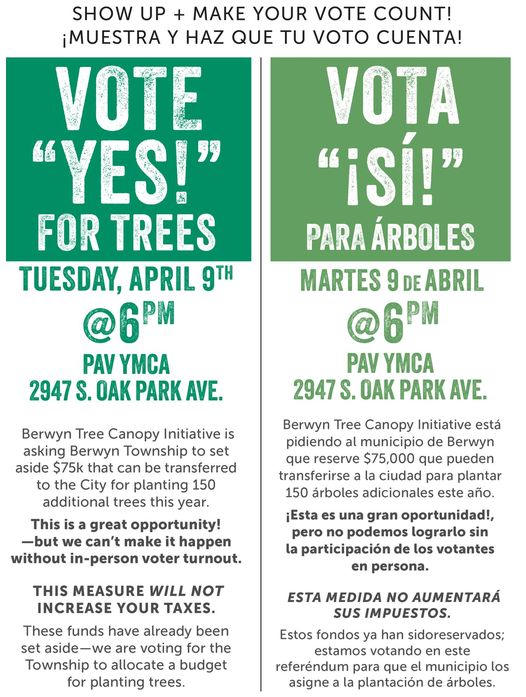 Vote YES for Trees! – Berwyn Tree Canopy Initiative | Berwyn, Illinois
